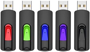 raoyi 5 pack 64gb usb flash drive, usb 2.0 memory stick thumb drives jump drive pen drive for pc laptop computer - 64g multipack