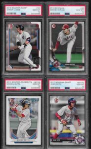 psa 10 shohei ohtani aaron judge mookie betts juan soto bowman 4 card rookie lot graded psa gem mint 10 mlb superstars mvp's