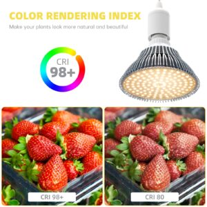 Bstrip LED Grow Light Bulb for Indoor Plants with Hanging System, 25W Full Spectrum Hanging Grow Light,3000K Plant Light Bulbs with 16.4FT Power Cord, Pendant Grow Lights for Indoor Plants, 1 Pack