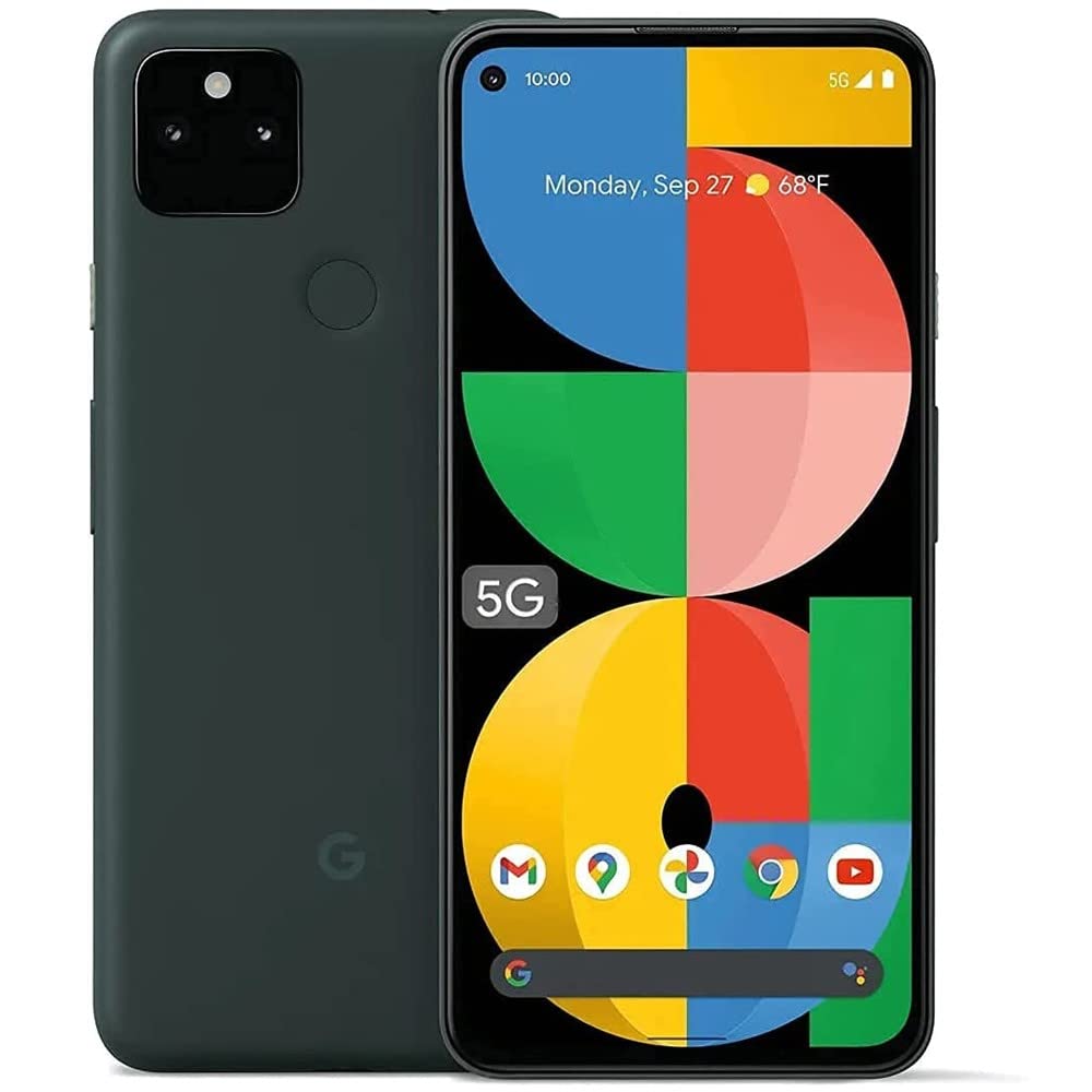 Google Pixel 5A 5G 128GB 6GB RAM Factory Unlocked (GSM Only | No CDMA - not Compatible with Verizon/Sprint) International Version - Black