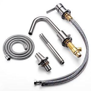 SUMERAIN Roman Tub Faucet Brushed Nickel Bathtub Faucet Set with Handheld Shower Sprayer