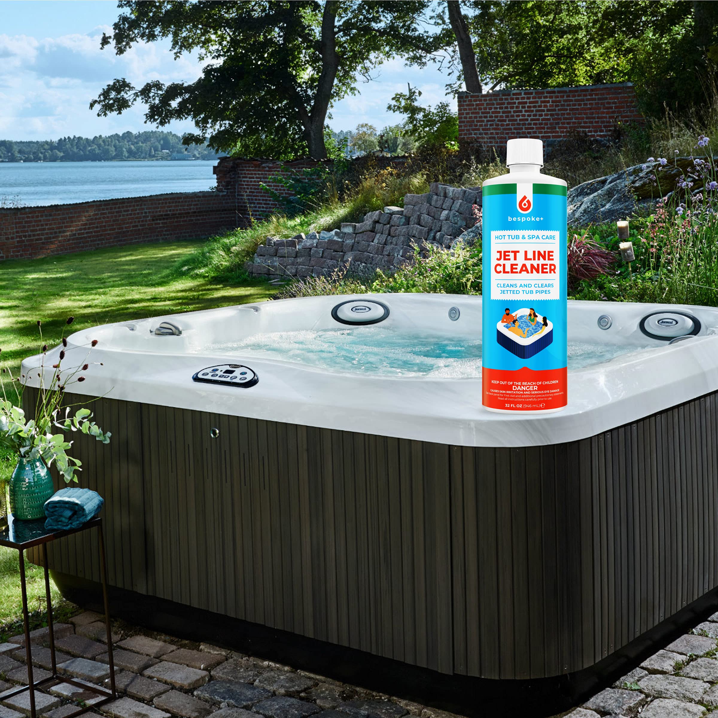 Bespoke+ Spa Jet Cleaner - Hot Tub Flush & Spa Purge Chemical - Fast Acting Spa Jet Line Cleaner for Hot Tubs & Jetted Tub Cleaner - Bathtub Jet Cleaner & Spa Purge Hot Tub Jet Line Cleaner 32oz