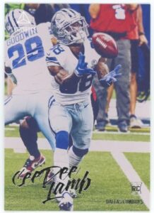 2020 panini chronicles luminance update rookies #206 ceedee lamb dallas cowboys rc rookie card official nfl football trading card in raw (nm or better) condition