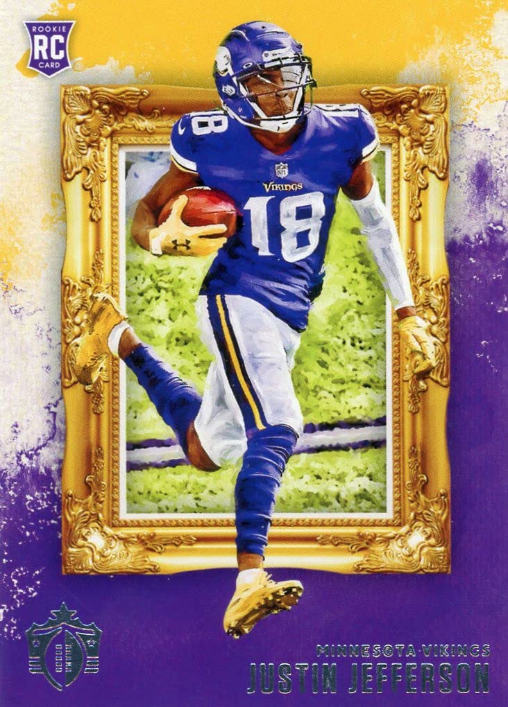 2020 Panini Chronicles Gridiron Kings #13 Justin Jefferson Minnesota Vikings RC Rookie Card Official NFL Football Trading Card in Raw (NM or Better) Condition