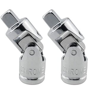 chenjin universal joint socket 2pcs 1/4 inch drive spring loaded swivel socket adapters