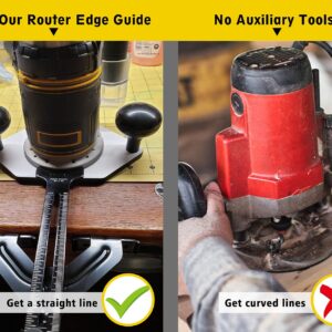 Router Edge Guide for Fixed Base Compact Router (DNP618), Straight Edge Guide for Quickly Attached to Router Fixed Base