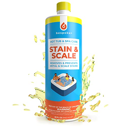 Spa Stain and Scale Control for Hot Tub, Spa Descaler, Stain Scale Remover & Spa Scale Defense for HotTub Hardness Control & Spa Hardness Decreaser & Alkalinity Decreaser Water Softener (1-Quart)