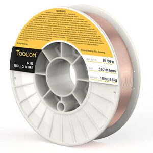 TOOLIOM ER70S-6 .030"(0.8 mm) Mild Steel Mig Solid Welding Wire on 10-Pound Spool for TL-200M TL-250M Pro