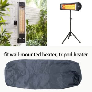 J&C Wall Mounted Heater Cover 600D Outdoor Tripod Heater Cover Patio Electric Heater Cover Dustproof Standing Heater Cover Heavy Duty Outdoor Heater Covers Stand Wall Heater Patio Heaters Gray