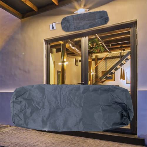 J&C Wall Mounted Heater Cover 600D Outdoor Tripod Heater Cover Patio Electric Heater Cover Dustproof Standing Heater Cover Heavy Duty Outdoor Heater Covers Stand Wall Heater Patio Heaters Gray