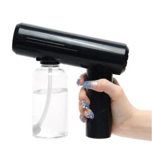 3t group mini disinfectant spray gun nano sprayer sanitizer gun alcohol nano spray gun electric atomizer spray bottle gun mist sprayer gun fogger machine for indoor outdoor 8.8 oz black