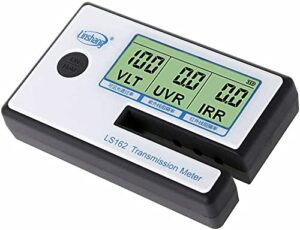 rockrose portable solar tester meter, car window tint solar film car transmission meter filmed glass tester uv ir rejection meter spectrum tester ir 950nm uv 365nm vr 550nm