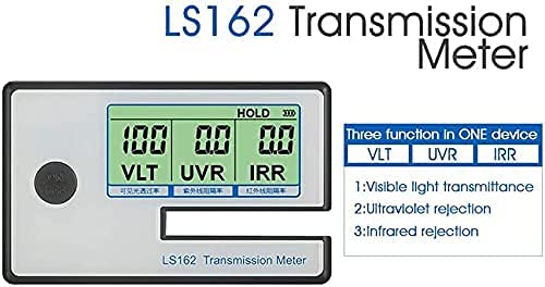 RockRose Portable Solar Tester Meter, Car Window Tint Solar Film Car Transmission Meter Filmed Glass Tester UV IR Rejection Meter Spectrum Tester IR 950nm UV 365nm VR 550nm