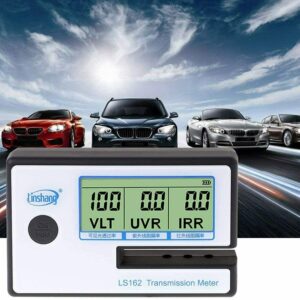 RockRose Portable Solar Tester Meter, Car Window Tint Solar Film Car Transmission Meter Filmed Glass Tester UV IR Rejection Meter Spectrum Tester IR 950nm UV 365nm VR 550nm