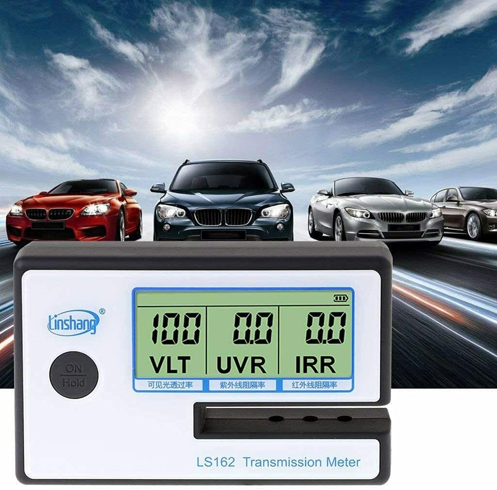 RockRose Portable Solar Tester Meter, Car Window Tint Solar Film Car Transmission Meter Filmed Glass Tester UV IR Rejection Meter Spectrum Tester IR 950nm UV 365nm VR 550nm