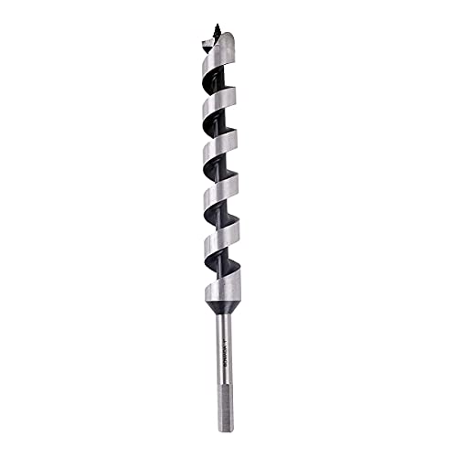 SOMADA Long Auger Drill Bit Set for Wood -4 Pcs, 1/2-Inch, 5/8-Inch, 3/4-Inch, and 1-Inch Diameter with 12-Inch Long Hex Shank, Ship Auger Bit Set