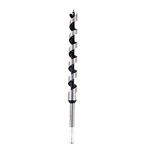 SOMADA Long Auger Drill Bit Set for Wood -4 Pcs, 1/2-Inch, 5/8-Inch, 3/4-Inch, and 1-Inch Diameter with 12-Inch Long Hex Shank, Ship Auger Bit Set