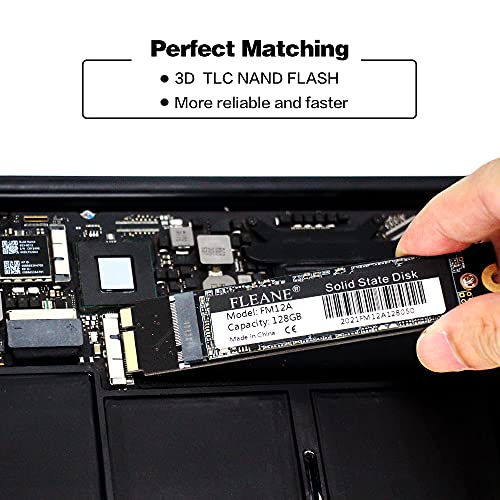 FLEANE FM12A 128GB SSD Replacement for MacBook Air A1465 A1466 Mid2012 EMC 2558 EMC 2559 HD Solid State Dirve (128GB)