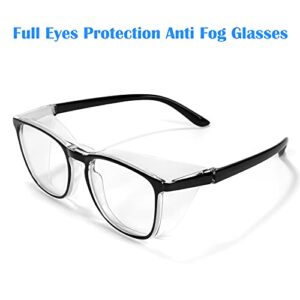 Safety Glasses,Stoggles, Anti Fog Safety Glasses Goggles for Women Nurses Man Eye Protection-3 Pack