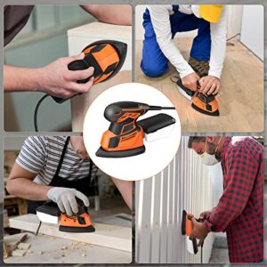 Mouse Detail Sander, Vastar Multifunctional Compact Electric Sander Tool with High-efficiency Dust Collection System and 24 Pcs Sandpaper, Suitable for Sanding, Polishing, Removing Paint, Blemishes