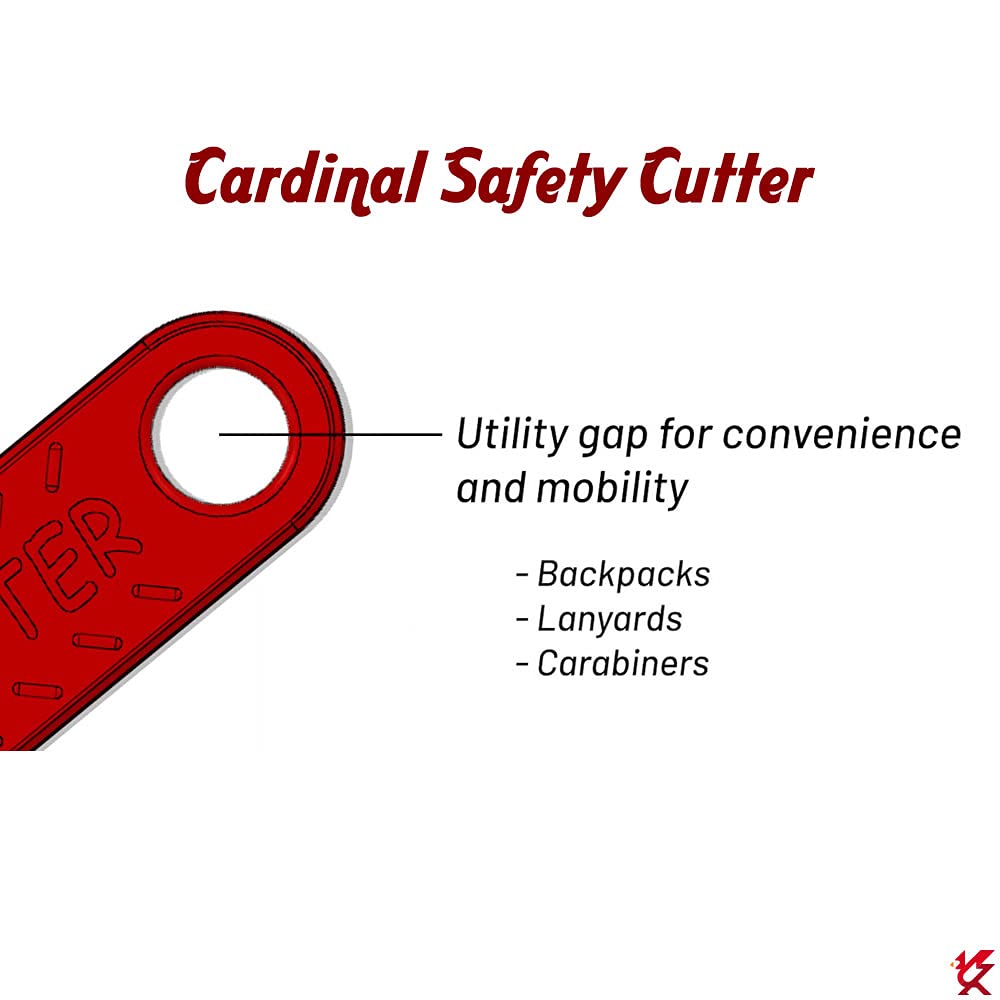 Cardinal Cutter Safety Box Cutter, Cardboard, Shrink Wrap, Plastic Banding & Packaging, Film, Seatbelts, Twine, Bags, Zip Ties - Made In USA - Carbon Steel Blade - Disposable/Recyclable (5, Yellow)