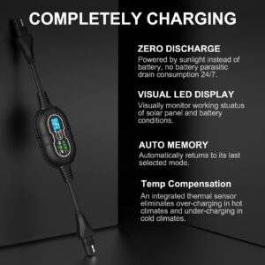 Allto Solar Intelligent 10A MPPT Solar Charge Controller,10 Amp 12 Volt Solar Panel Regulator with Digital LCD Display + Temp Sensor + Charging Level for 12 Volt Wet Gel AGM Lithium LiFePO4 Battery