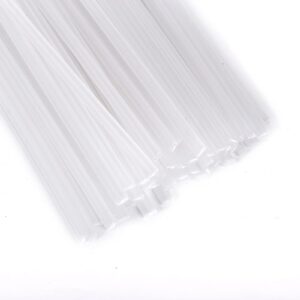 Ruimou 50pcs PP Plastic Welding Rods Length 7.9 Inch PP Welding Sticks For Car/Kayak Plastic Repair (White)