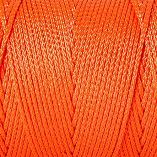 HONGDA Mason Line, 1000 Feet #18 Braided Nylon Mason line String Perfect for Masonry Jobs and for The Layout of General Construction, Gardening, DIY Project, Fluorescent Orange