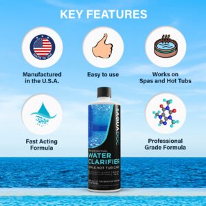 MAV AquaDoc Spa Clarifier & Hot Tub Clarifier for Fast Acting Cloudy Water Treatment, The Spa Clarifier Hot Tub Owners Love, Use Our Hot Tub Water Clarifier to Keep Your Spa Clear & Balanced - 32oz