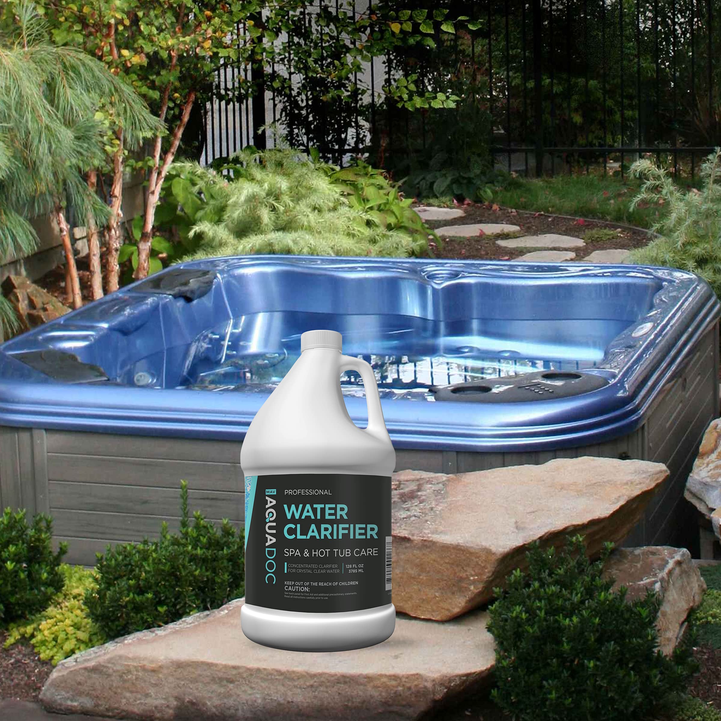 MAV AquaDoc Spa Clarifier & Hot Tub Clarifier for Fast Acting Cloudy Water Treatment, The Spa Clarifier Hot Tub Owners Love, Use Our Hot Tub Water Clarifier to Keep Your Spa Clear & Balanced - 1 Gal