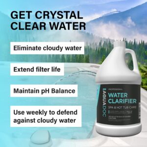 MAV AquaDoc Spa Clarifier & Hot Tub Clarifier for Fast Acting Cloudy Water Treatment, The Spa Clarifier Hot Tub Owners Love, Use Our Hot Tub Water Clarifier to Keep Your Spa Clear & Balanced - 1 Gal