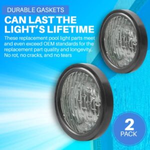 (2-Pack) 79108500 Pool Light Gaskets | For Pentair O-344 - Compatible with AquaLight and SpaBrite Pool and Spa Lights - Watertight Silicone Seal