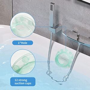 Home Merc Bathtub Drain Cover, Overflow Drain Cover, tub Overflow Drain Cover, Tub Stopper 2 Pcs Bath Overflow Drain Cover for Deeper Bath for Bathtub Overflow Drain Cover (Green)