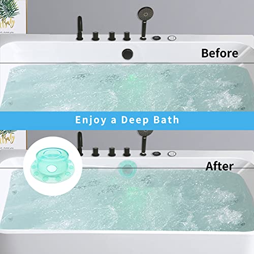 Home Merc Bathtub Drain Cover, Overflow Drain Cover, tub Overflow Drain Cover, Tub Stopper 2 Pcs Bath Overflow Drain Cover for Deeper Bath for Bathtub Overflow Drain Cover (Green)