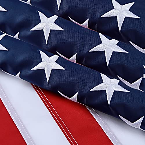 ZWXT American Flag 3x5FT Outdoor Heavy Duty Flag Strongest Longest Lasting Made of Nylon Canvas Head Double, Embroidered Stars, Stitched Stripes Bright Colours Brass Grommets, UV and Fade Resistant