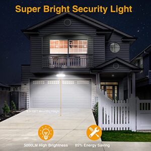 SOLLA 5000LM LED Security Lights, Motion Sensor Light Outdoor, IP65 Waterproof, Dimmable for Yard, Patio, Porch, White