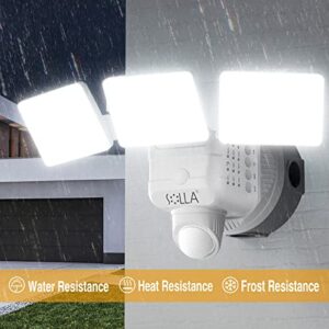 SOLLA 5000LM LED Security Lights, Motion Sensor Light Outdoor, IP65 Waterproof, Dimmable for Yard, Patio, Porch, White