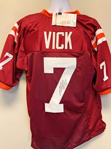 michael vick virginia tech hokies signed autograph custom jersey jsa witnessed certified