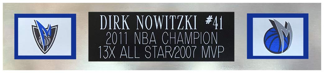 Dirk Nowitzki Autographed Blue Dallas Jersey - Beautifully Matted and Framed - Hand Signed By Dirk and Certified Authentic by Fanatics - Includes Certificate of Authenticity