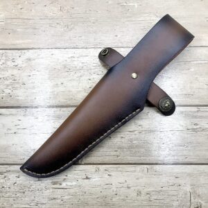 COHOMELARS Straight Knife Sheath Fits up to 6.5'' Blade,Hunting Fixed Blade Leather Knife Holster Brown