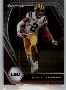 2021 panini prizm draft picks #56 justin jefferson lsu tigers football trading card