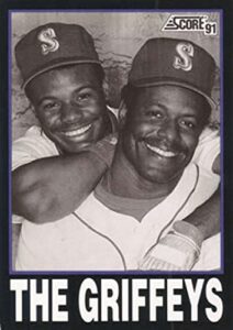 1991 score #841 ken griffey jr./ken griffey sr. nm-mt seattle mariners baseball