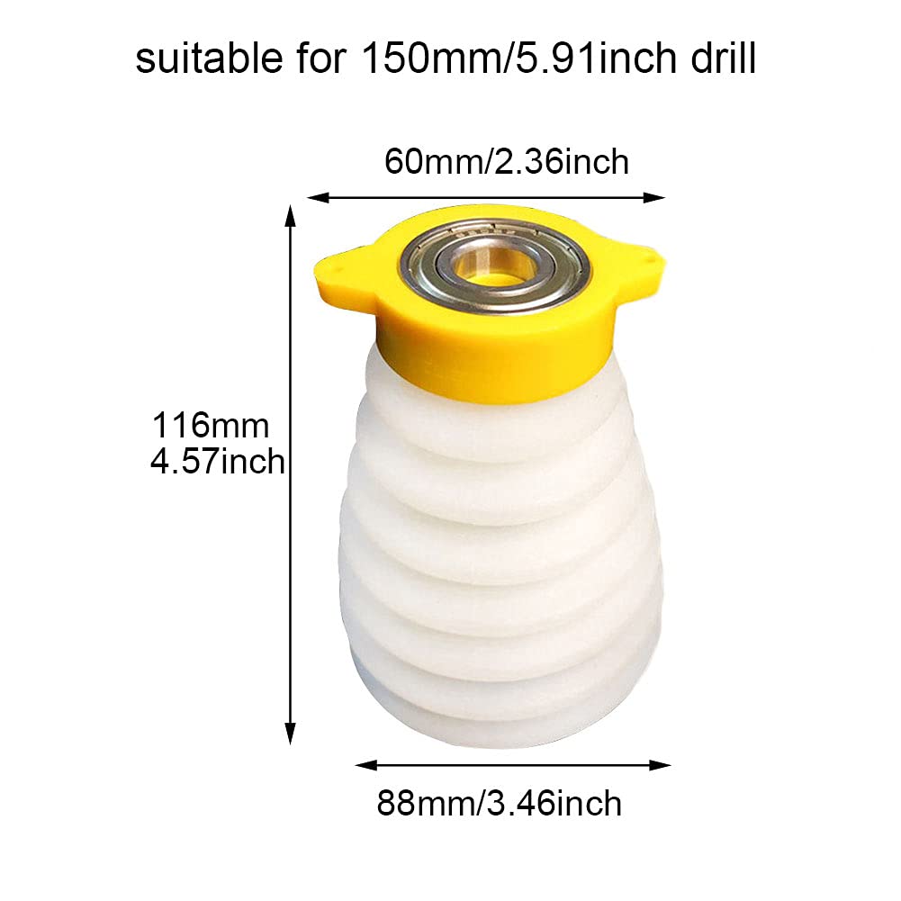 Drill Dust Collector Cover Silicone Scalable Dust Bowl Electric Dustproof Tool(A)