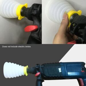 Drill Dust Collector Cover Silicone Scalable Dust Bowl Electric Dustproof Tool(A)