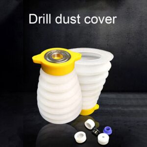 Drill Dust Collector Cover Silicone Scalable Dust Bowl Electric Dustproof Tool(A)