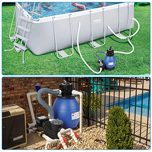 Anbull 13" Pool Sand Filter w/ 3/4HP Pool Pump, 5 Way Valve 3648 GPH Pump Flow Rate, Filter up to 10,000GAL Above Ground Swimming Pool(Upgraded Version)