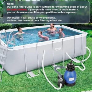 Anbull 13" Pool Sand Filter w/ 3/4HP Pool Pump, 5 Way Valve 3648 GPH Pump Flow Rate, Filter up to 10,000GAL Above Ground Swimming Pool(Upgraded Version)