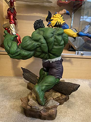 PSA/DNA Authentic Stan Lee & Lou Ferrigno Autograph 23 Inch Limited Edition Marvel Hulk vs Wolverine Statue/Bust #'d /4000