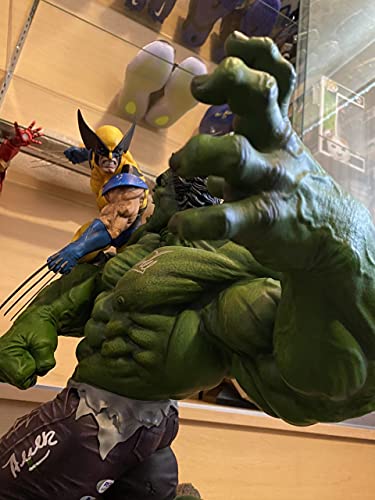 PSA/DNA Authentic Stan Lee & Lou Ferrigno Autograph 23 Inch Limited Edition Marvel Hulk vs Wolverine Statue/Bust #'d /4000