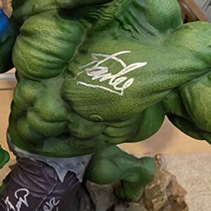 PSA/DNA Authentic Stan Lee & Lou Ferrigno Autograph 23 Inch Limited Edition Marvel Hulk vs Wolverine Statue/Bust #'d /4000